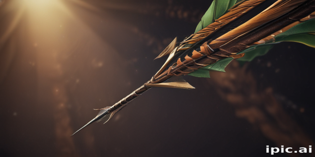 Intricately Designed Arrow with Natural Materials and Dramatic Lighting ...