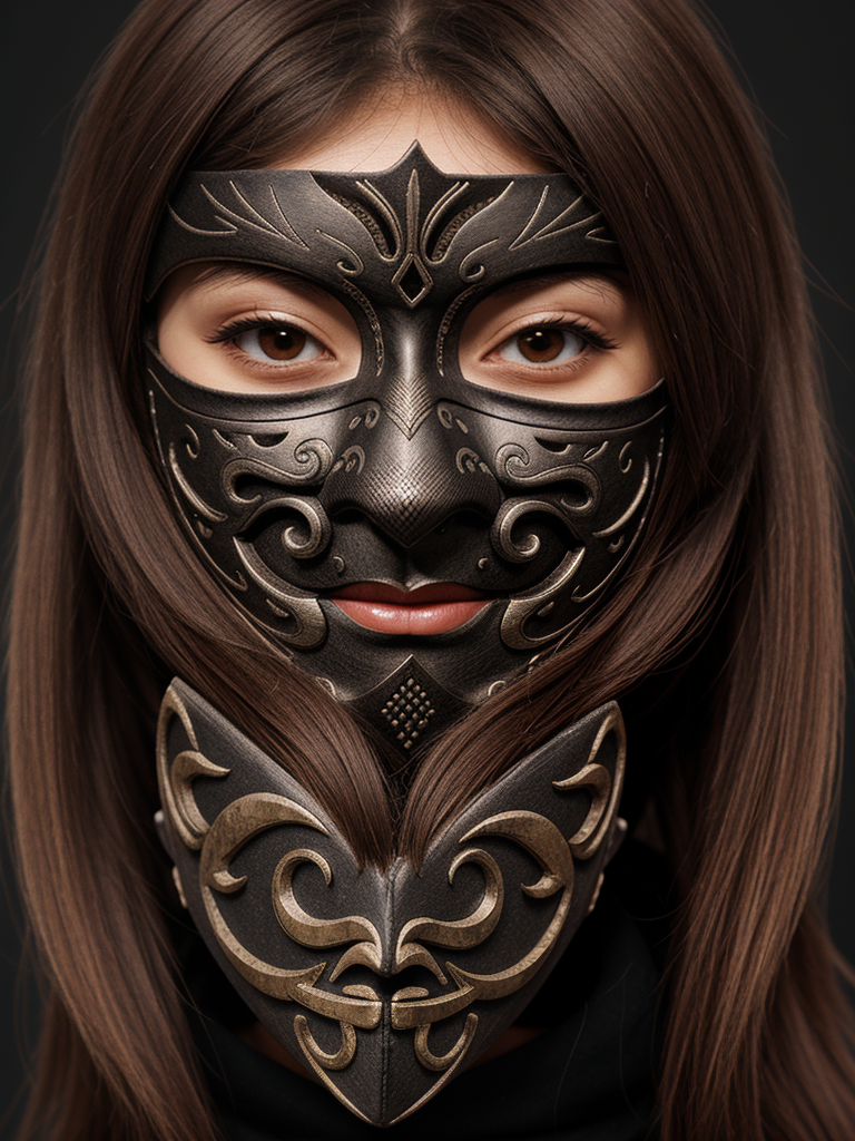 Intricately Designed Dual Masks: One in Deep Blue and One in Golden ...