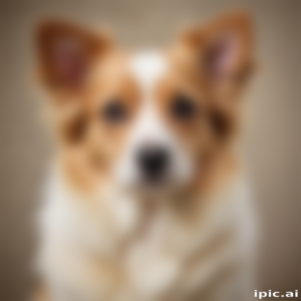 A Fluffy Dog with Distinctive Ears Poses for a Charming Portrait.