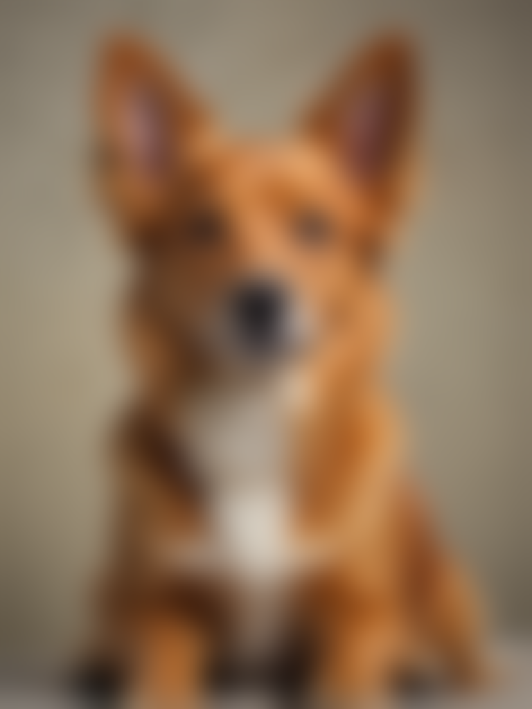 A Charming Corgi Posing Elegantly Against a Soft, Neutral Background.