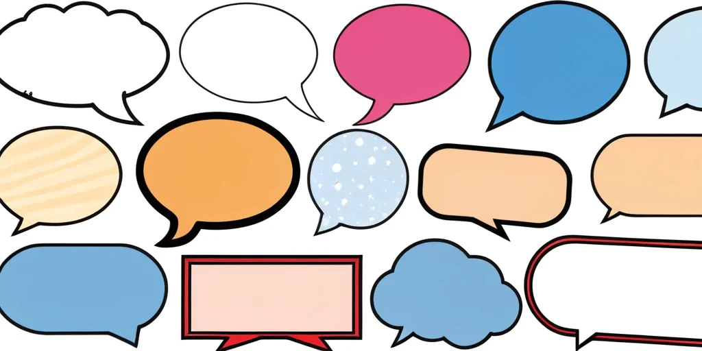 Colorful Speech Bubbles in Various Shapes for Creative Communication ...