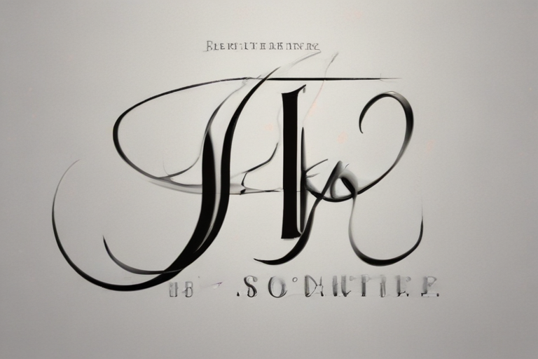 Elegant Artistic Typography Featuring Intricate Letter Designs and ...