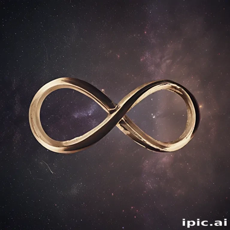 Endless Possibilities: An Infinity Symbol Glowing in Cosmic Space