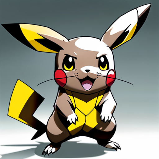 A Pokémon fusion of Pikachu and Ratatta made by Ken Sugimori