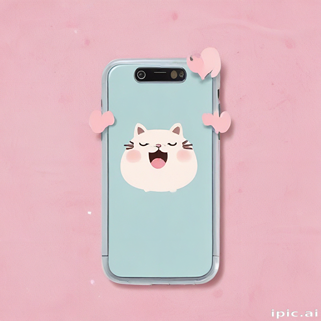 Cute Cat-Themed Phone Case with Adorable Design and Playful Colors