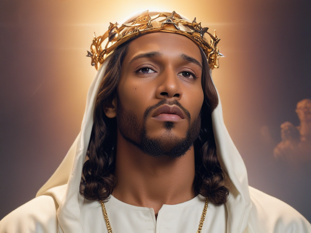 The rapper Future depicted as Jesus Christ in Heaven