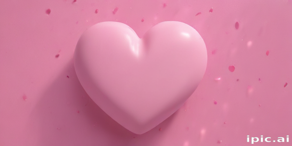 Soft Pink Heart Shaped Object on a Light Pink Background