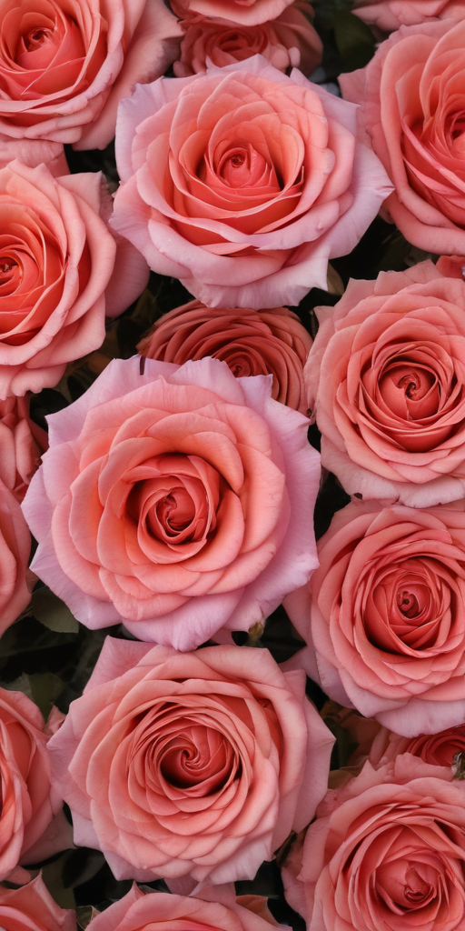 A Beautiful Arrangement of Soft Pink Roses in Full Bloom Together.