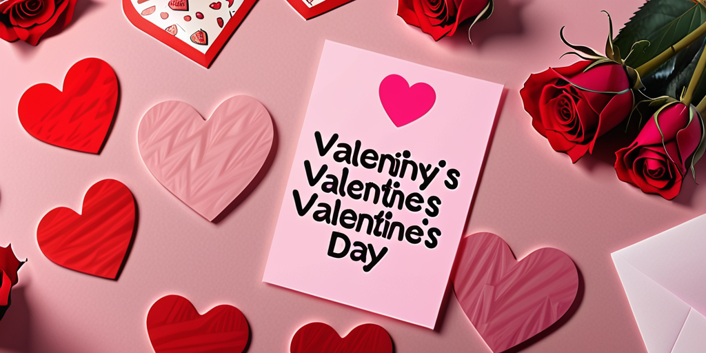 Celebrating Love: A Colorful Display of Valentine's Day Hearts and Roses