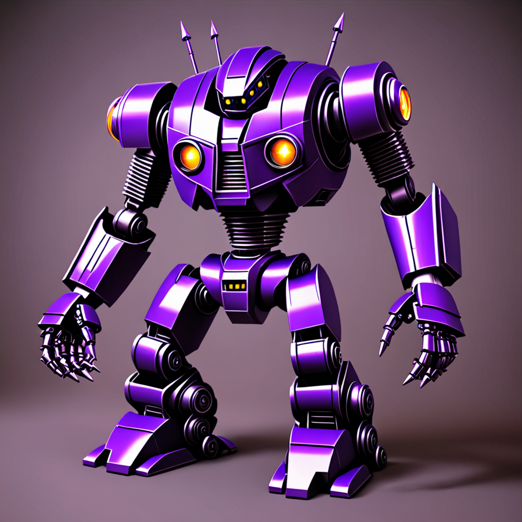 big purple evil robot