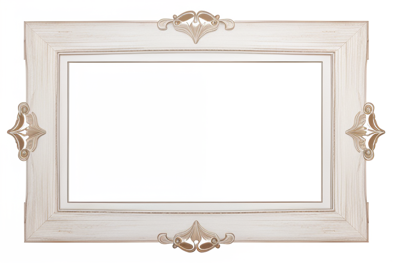 Elegant Empty Picture Frame with Intricate Design for Your Artwork Display.
