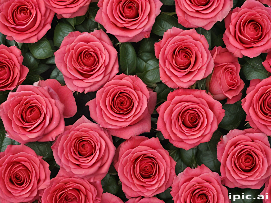 A Lush Arrangement of Beautiful Pink Roses on a Green Background.