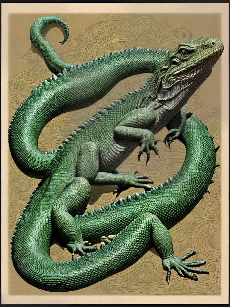 justitia fighting lizard
