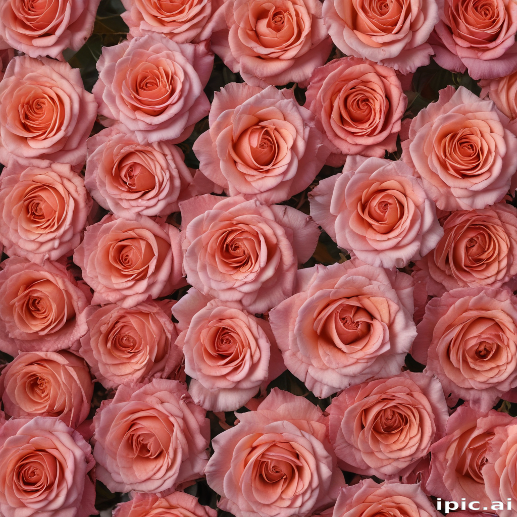 A Beautiful Arrangement of Soft Pink Roses in Full Bloom Displaying ...