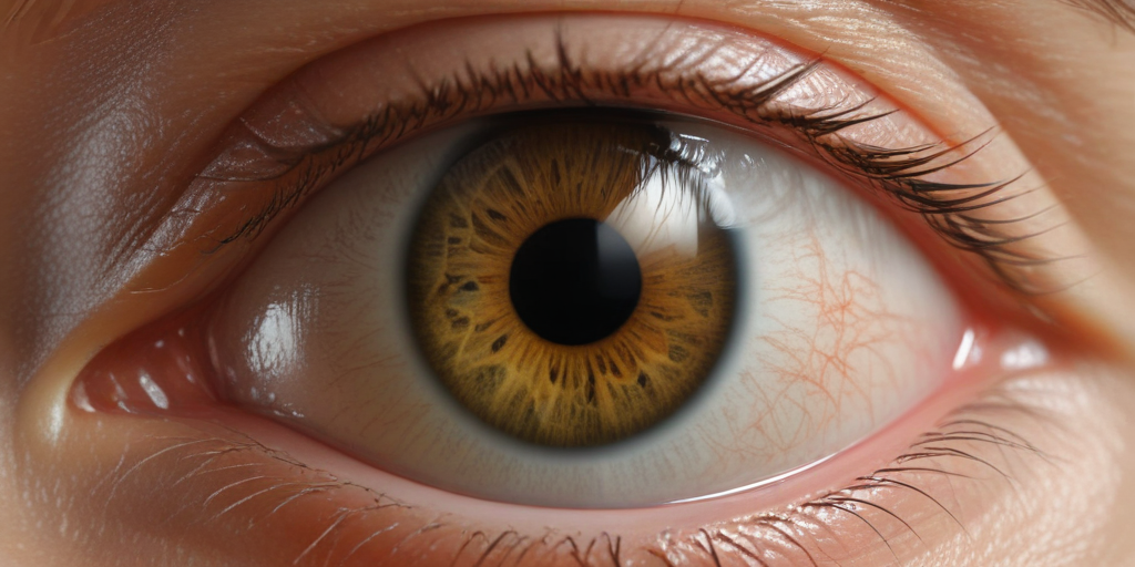 Close-Up of a Realistic Human Eye with Intricate Details and Colors