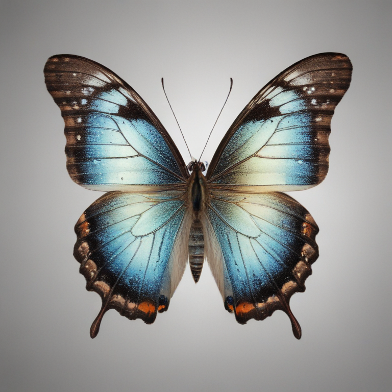 Stunning Blue Butterfly Displaying Intricate Patterns and Vibrant ...