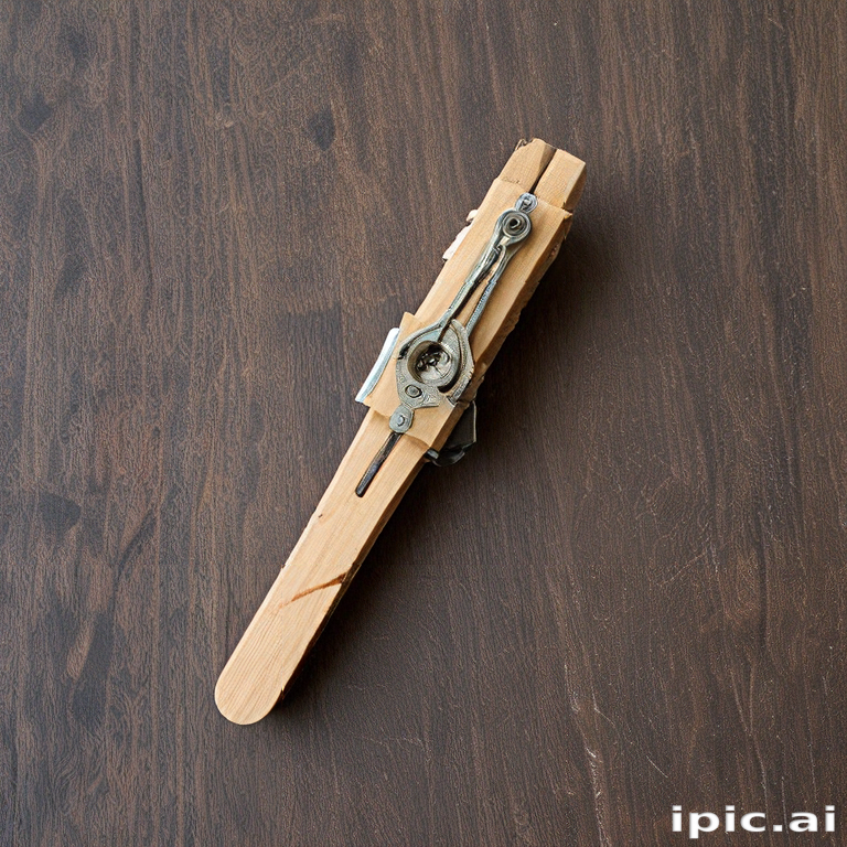 A Unique Mechanical Device Constructed with Wooden Parts and Metal ...
