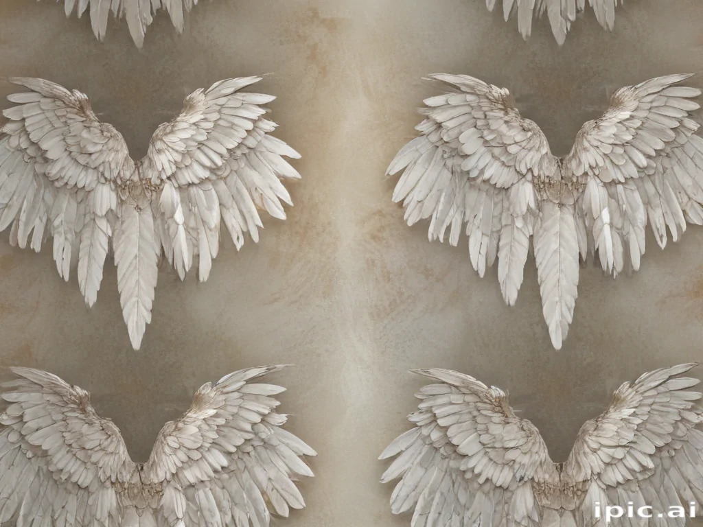 Delicate and Ethereal Angel Wings Pattern on a Soft Background