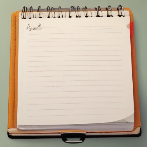 An Empty Notebook Waiting for Ideas and Inspiration to Flow Freely