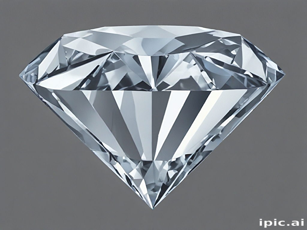 Stunningly Cut Diamond Sparkling Brightly Against a Soft Gray Background