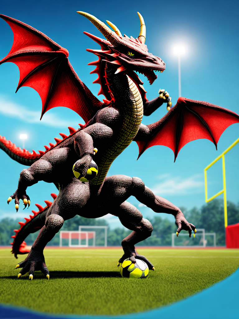 Dragon play football