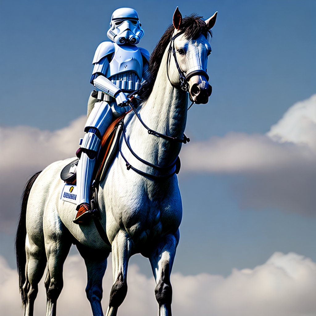 hyper realistic, storm trooper centaur