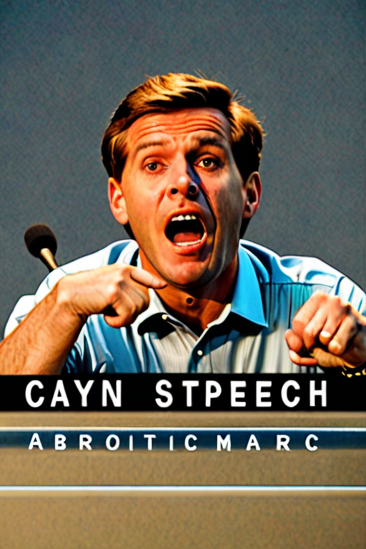 A person scared to give a speech