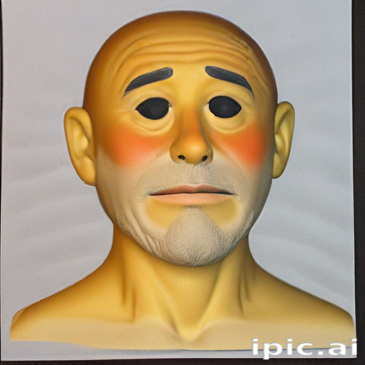 Realistic Human Face Sculpture with Detailed Features and Expressive ...