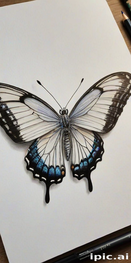 Beautifully Illustrated Butterfly with Intricate Details and Vibrant Colors