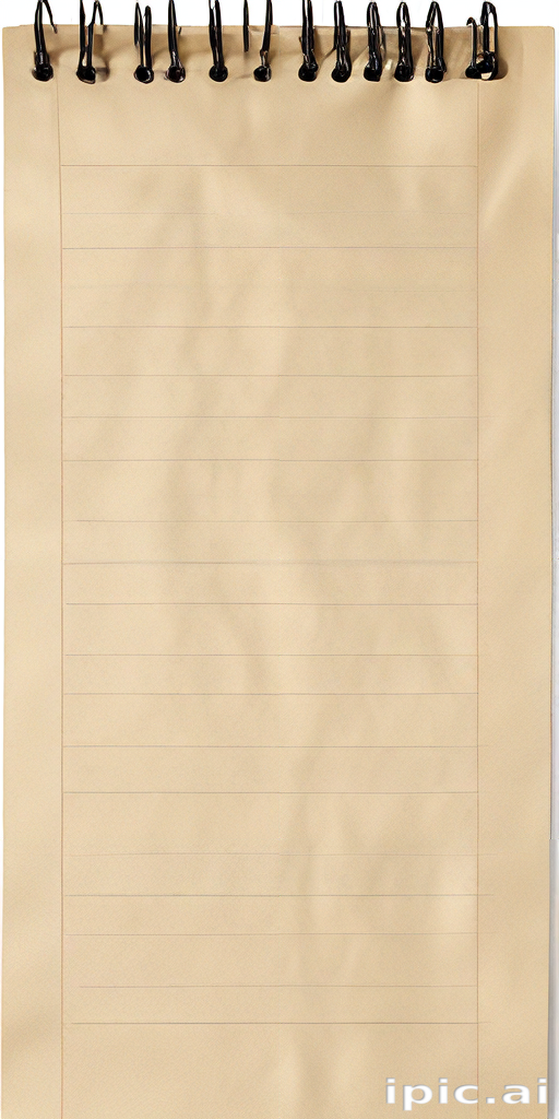 Blank Spiral Notebook Page Ready for Creative Thoughts and Ideas
