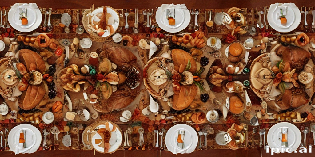 A Grand Feast: An Abundant Table Overflowing with Delicious Holiday ...