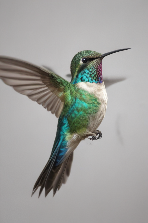A Vibrant Hummingbird in Flight Showcasing Its Colorful Feathers and ...