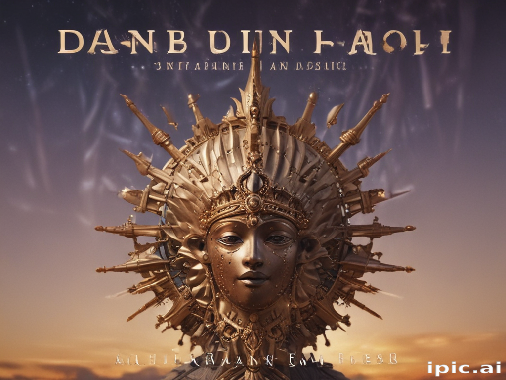 Majestic Golden Sun God with Intricate Details and Ethereal Background ...