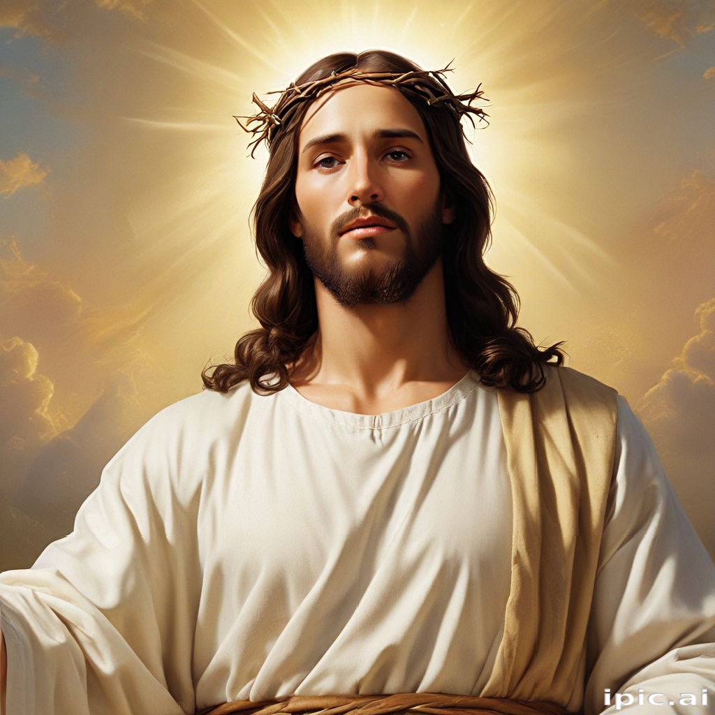 A Serene Portrait of Jesus Christ Radiating Love and Compassion Through ...
