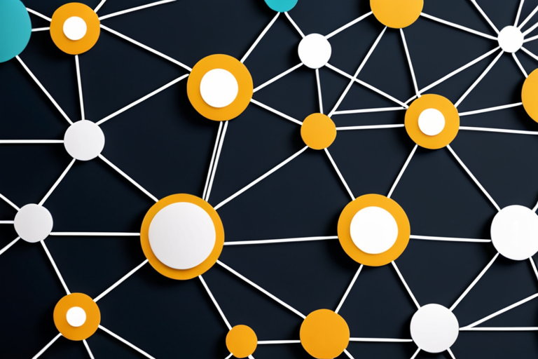 a dynamic network of interconnected nodes and lines, representing the ...