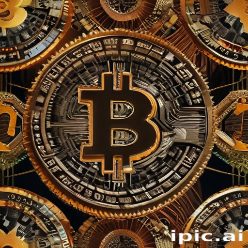 Intricate Design of Bitcoin Coins in a Futuristic Digital Landscape