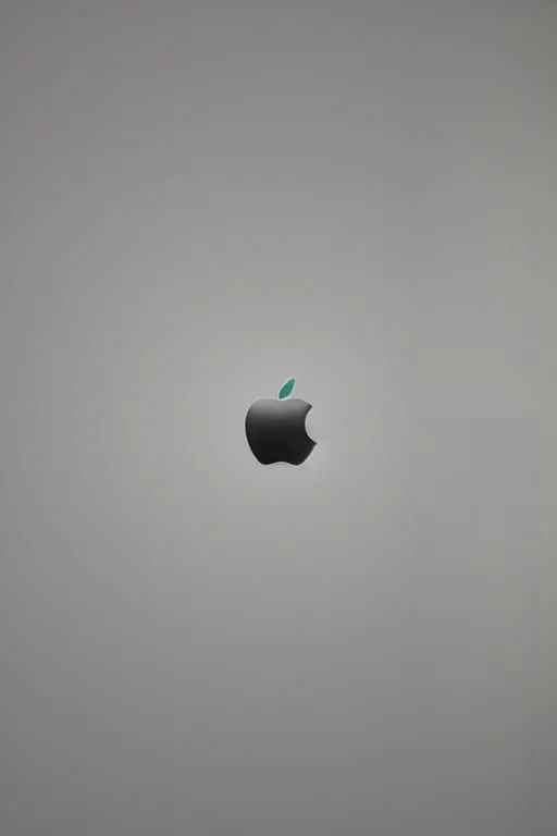 Minimalist Apple Logo on a Soft Gray Background with Subtle Elegance