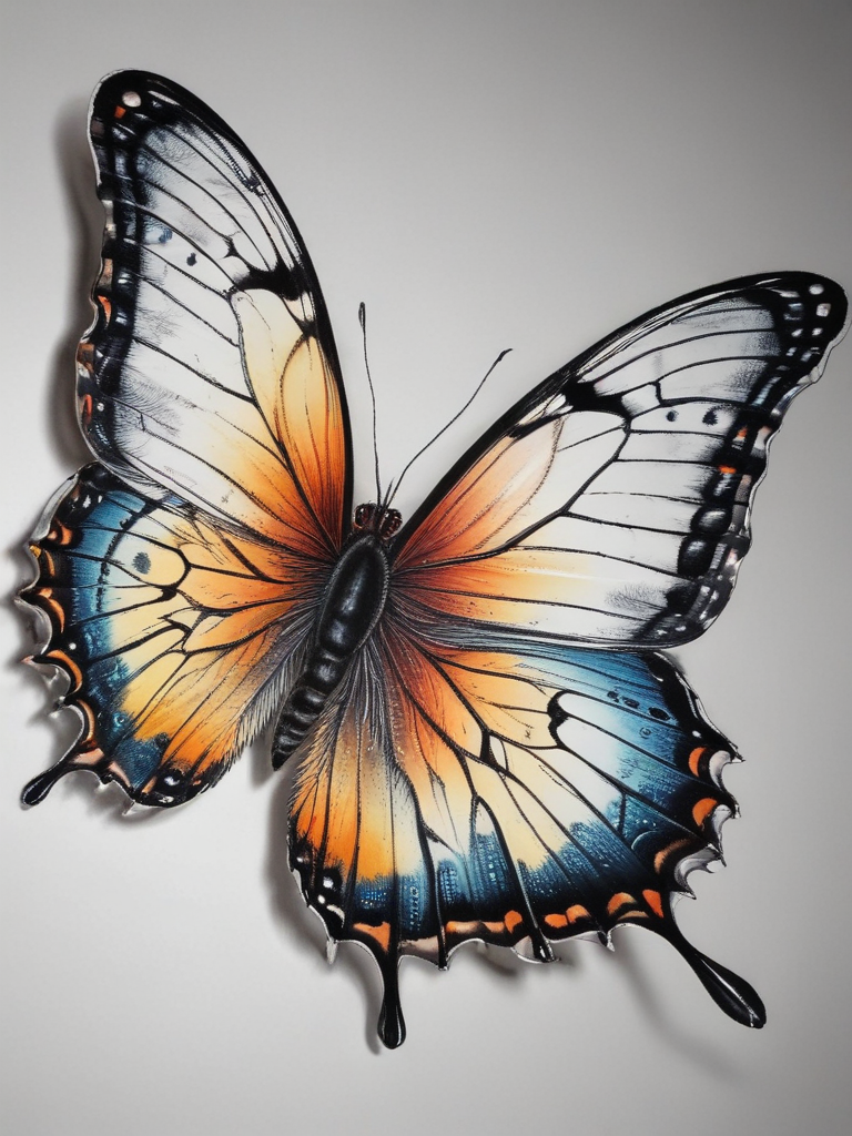 A Stunningly Realistic Butterfly Artwork Showcasing Vibrant Colors and ...