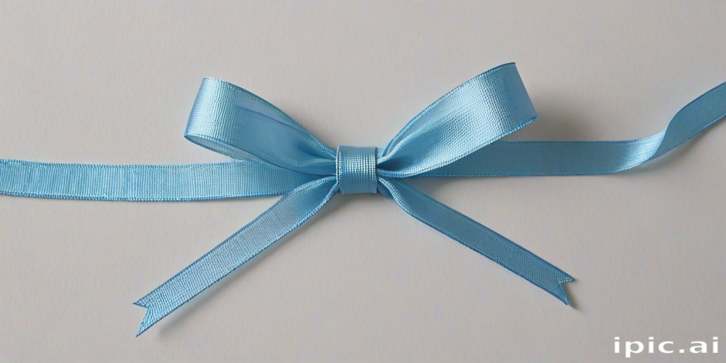 Elegant Light Blue Satin Ribbon Bow Perfect for Gift Wrapping Decor