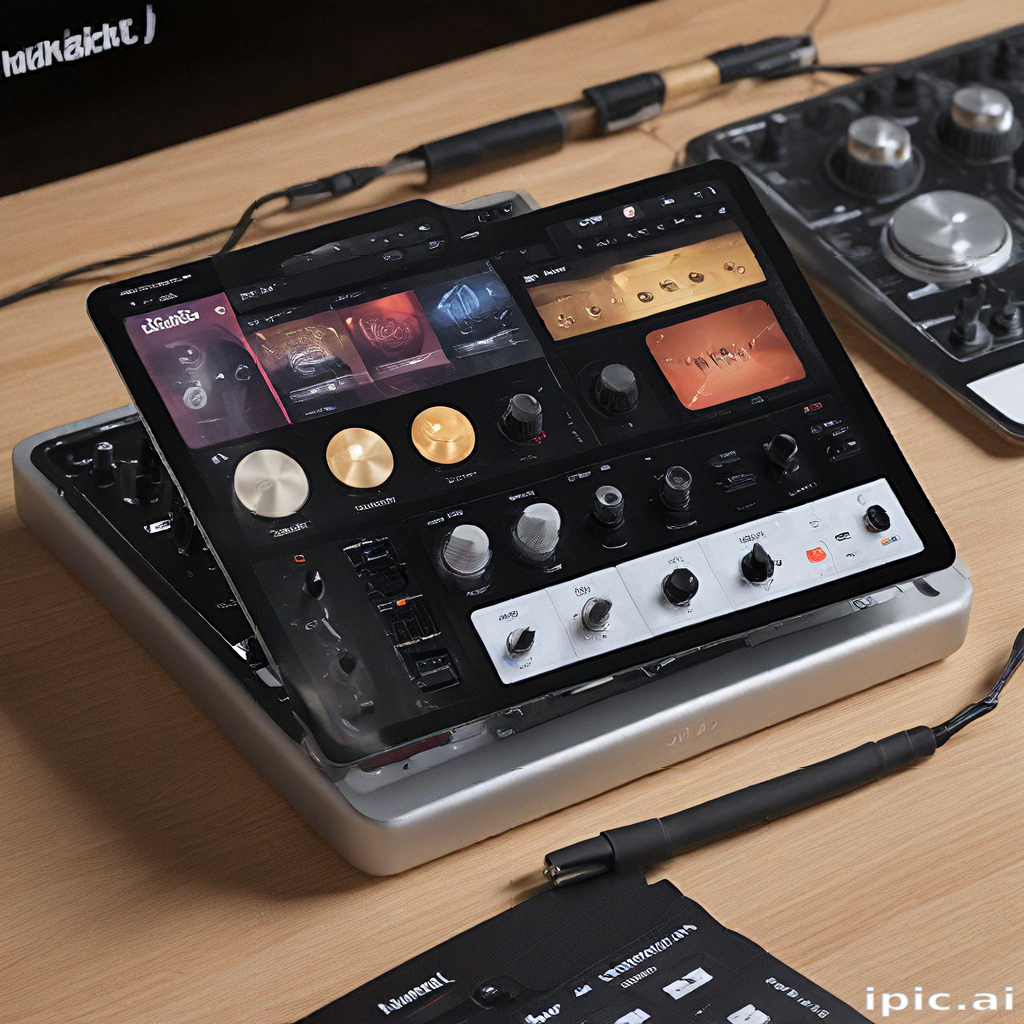 Modern Music Production Setup Featuring Digital Interface and Audio ...