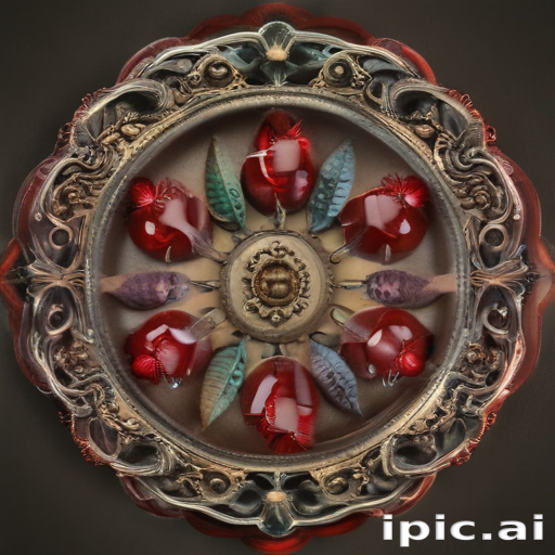 Intricate Decorative Wall Art Featuring Colorful Floral Elements in a Frame