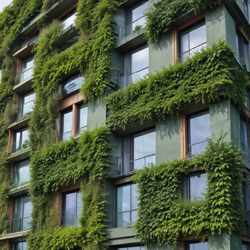 modern innovative green facade