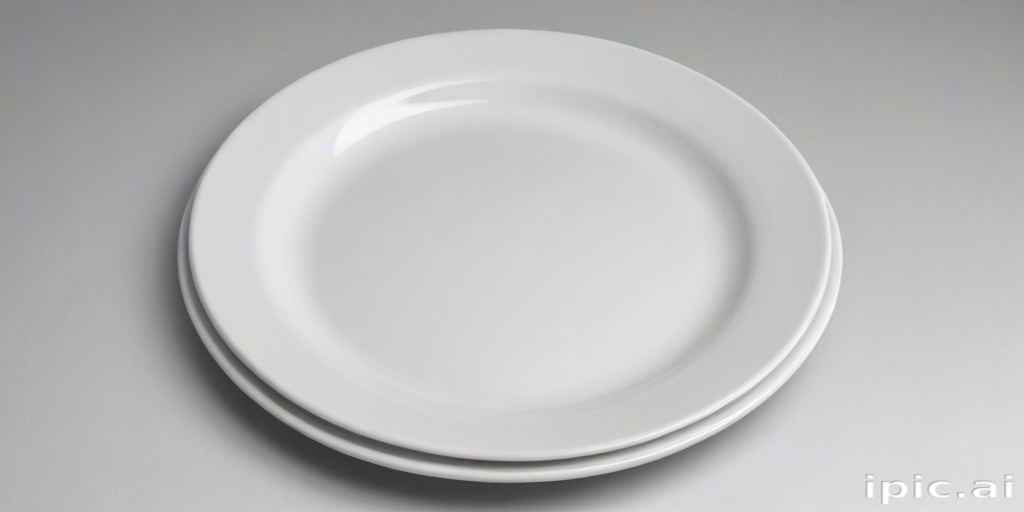 Stacked White Plates on a Minimalist Background Ready for Serving Meals