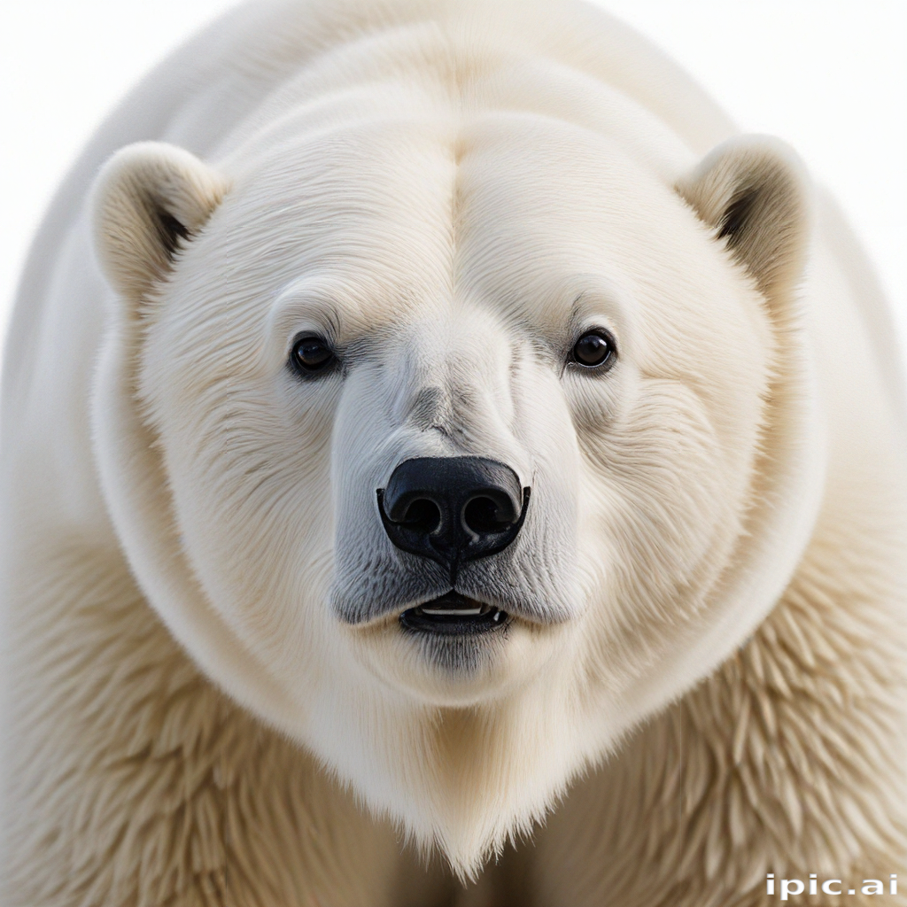 A Close-Up Portrait of a Majestic Polar Bear in Natural Habitat.
