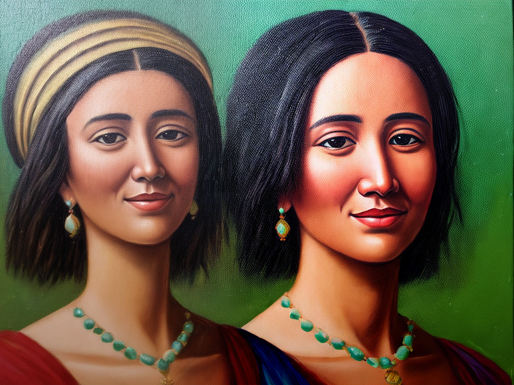 Oil Painting Ancient People