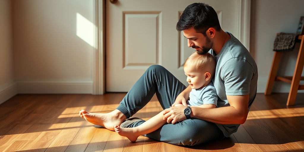 Father and Child Sharing a Joyful Moment on a Sunny Day