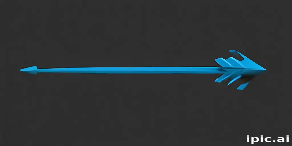 Vibrant Blue Arrow Pointing Right Against a Dark Background Design