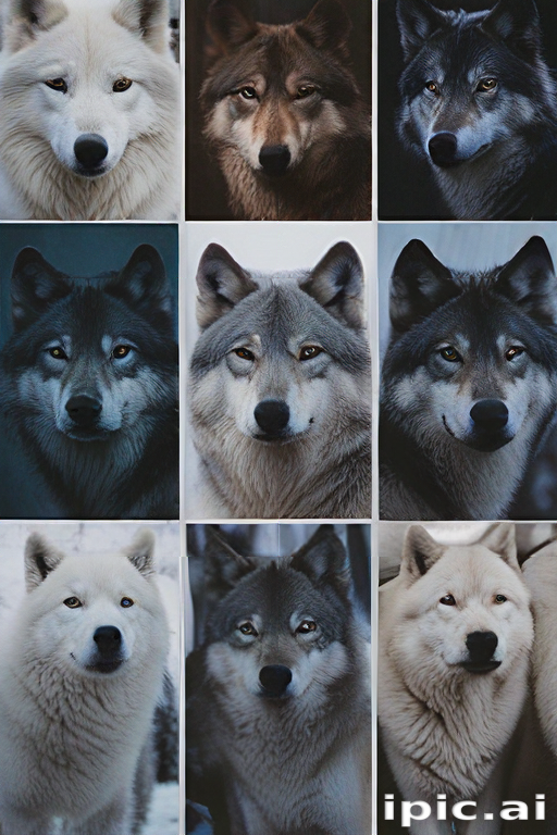 Stunning Collection of Wolves Showcasing Varied Colors and Expressions