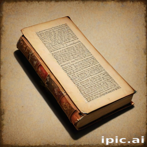 Aged Leather-Bound Book Displaying Intricate Handwritten Text on Pages