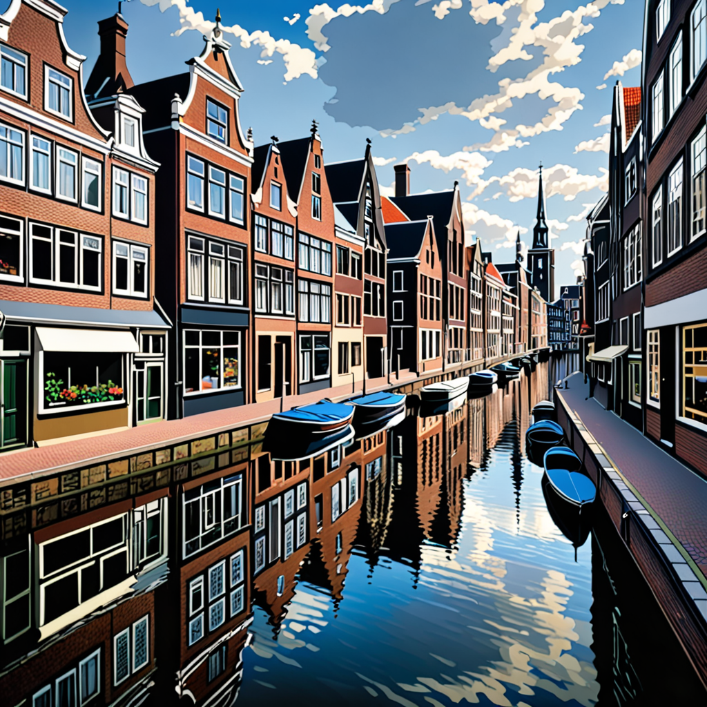 haarlem in the style of hiroshi nagai